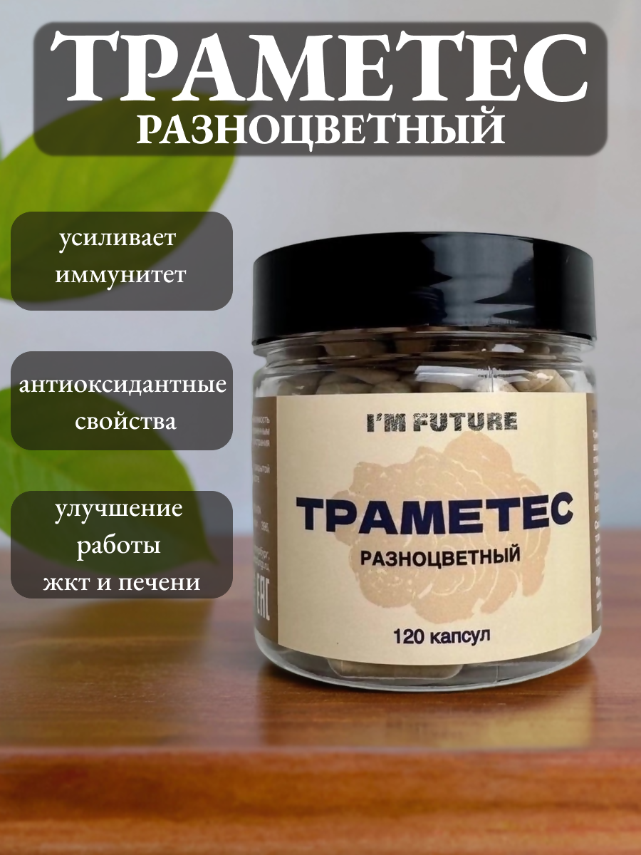 Биологически активная добавка "Траметес", для иммунитета, 120 капсул