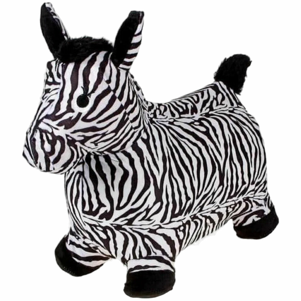 Прыгун в виде животного Зебра в текстильном чехле/Детская надувная развивающая игрушка