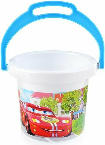 Ведро с рисунком "Палитра", объем 1,4 л, размер 155х135х155 мм, ведерко для игр с песком, детская пластиковая игрушка для песочницы