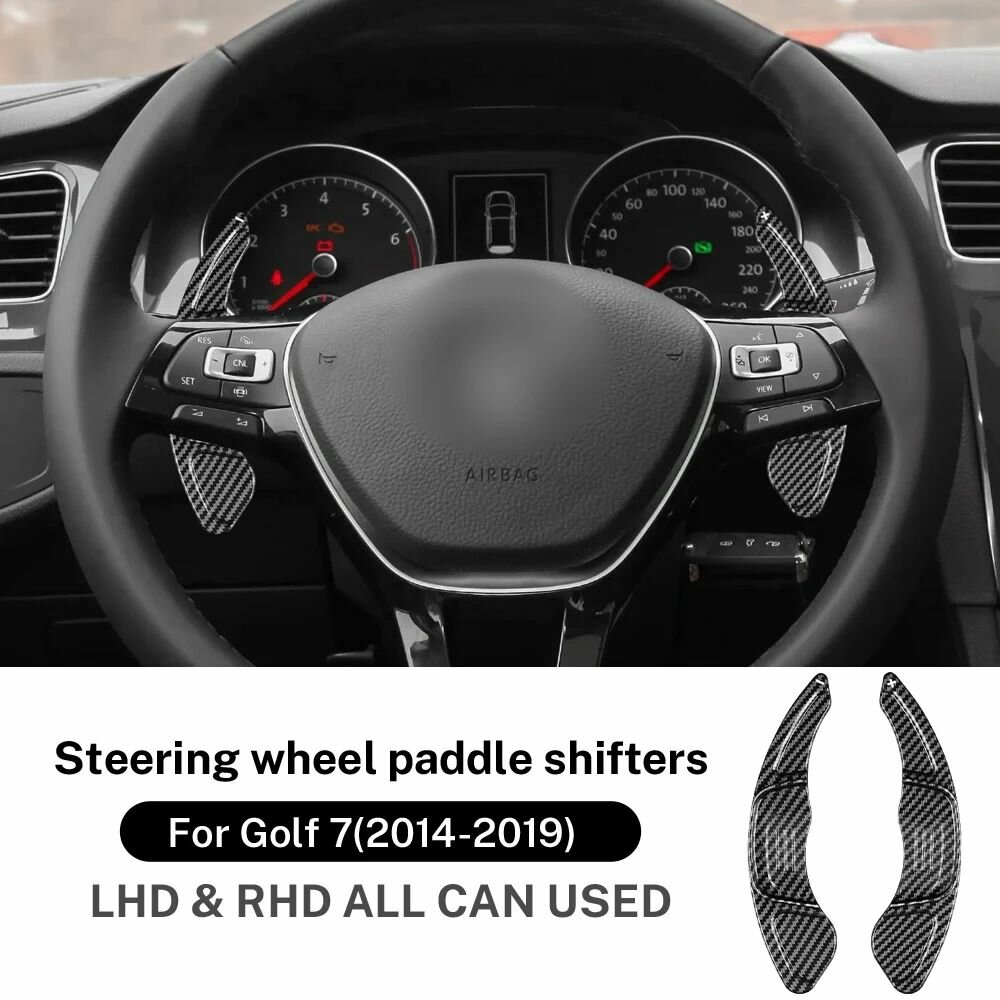 Для Volkswagen VW Golf 6 7 8 Mk6 Mk7 Mk8 GTI 2010-2022 ABS накладка на руль с переключателями передач, аксессуары интерьера.