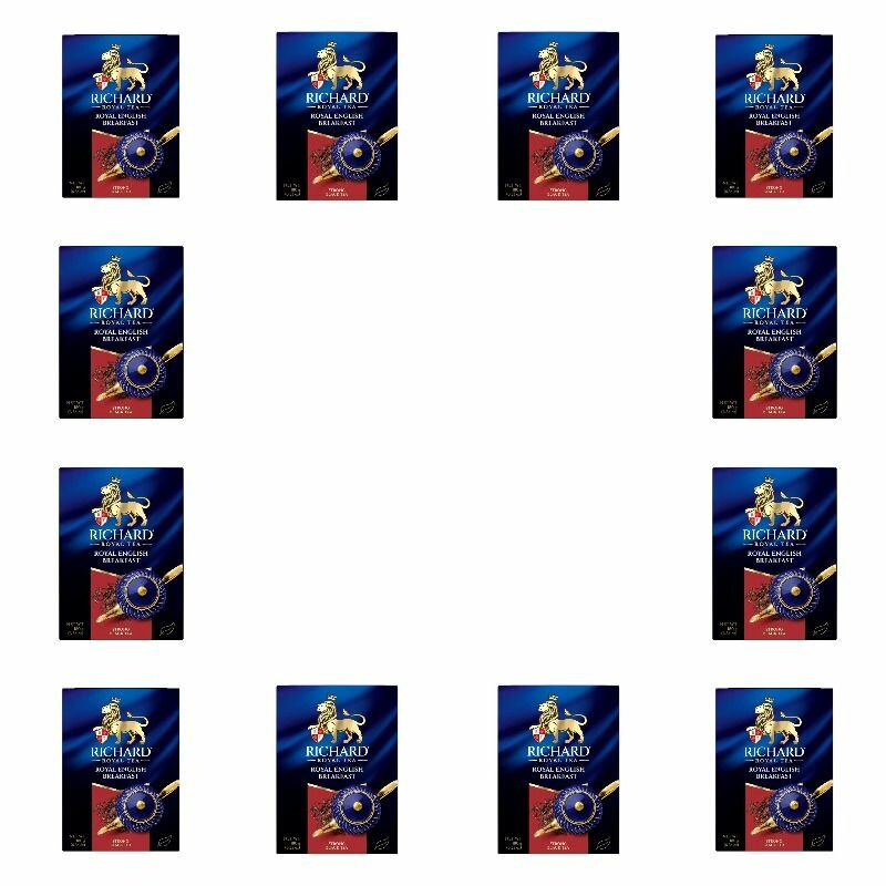 Richard Чай черный листовой, Royal English Breakfast, 180 гр, 12 шт в коробке