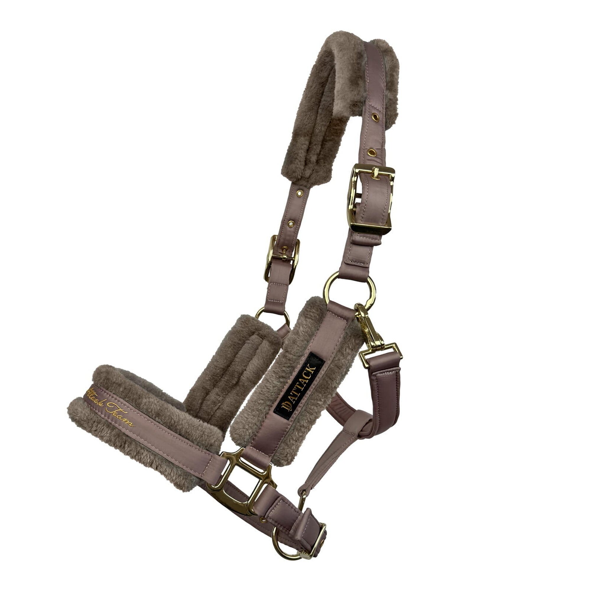 Decathlon Недоуздок для лошади с мехом JD ATTACK Miracle, размер: PS, лиловый