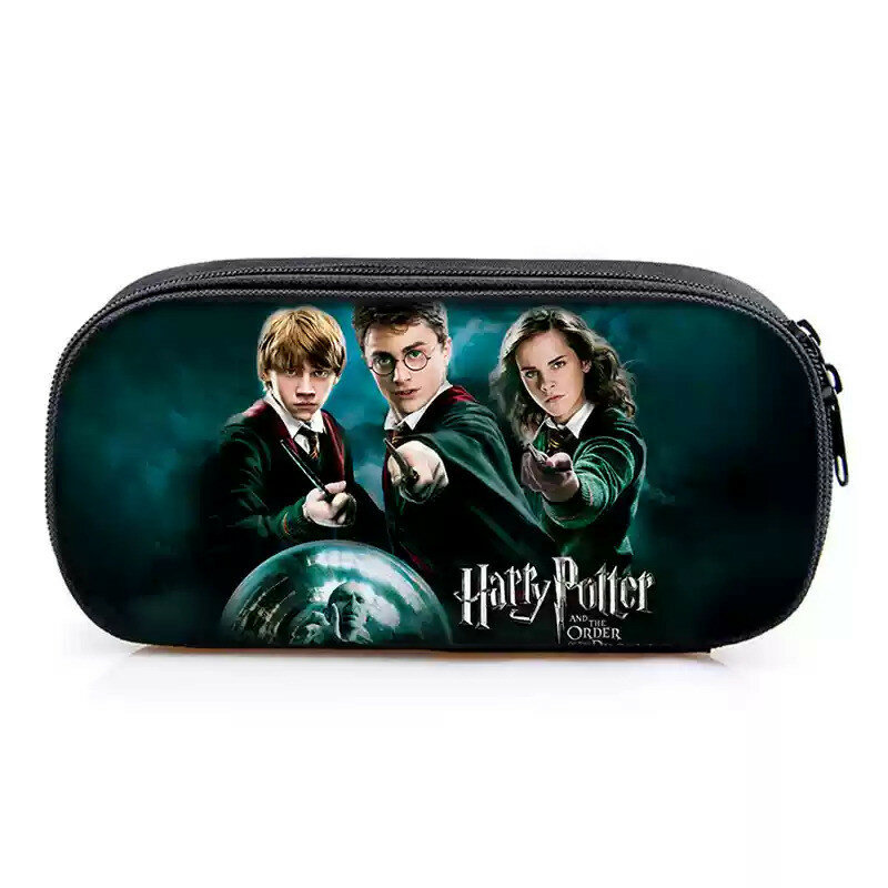 Potter student stationery bag with spacious storage for school and gift, olive