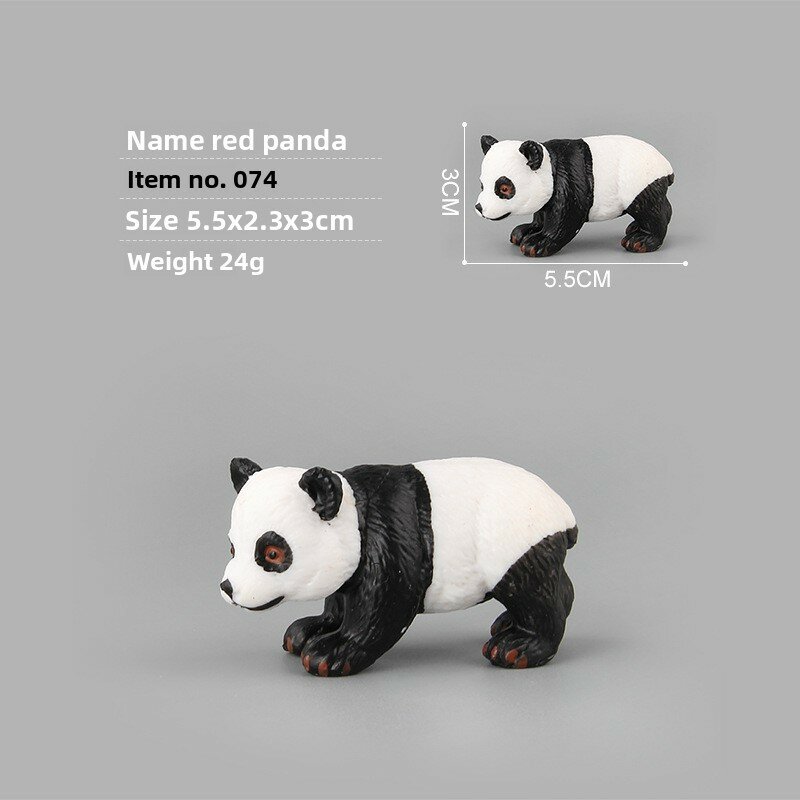 Wild animal model collection for kids with realistic panda figures for educational use small panda