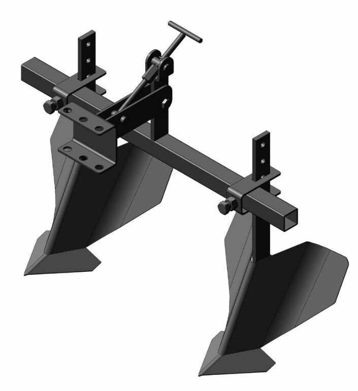 Окучник 2-х рядный, НЦ на траверсе с нерегулируемыми однорядными окучниками, со сцепкой