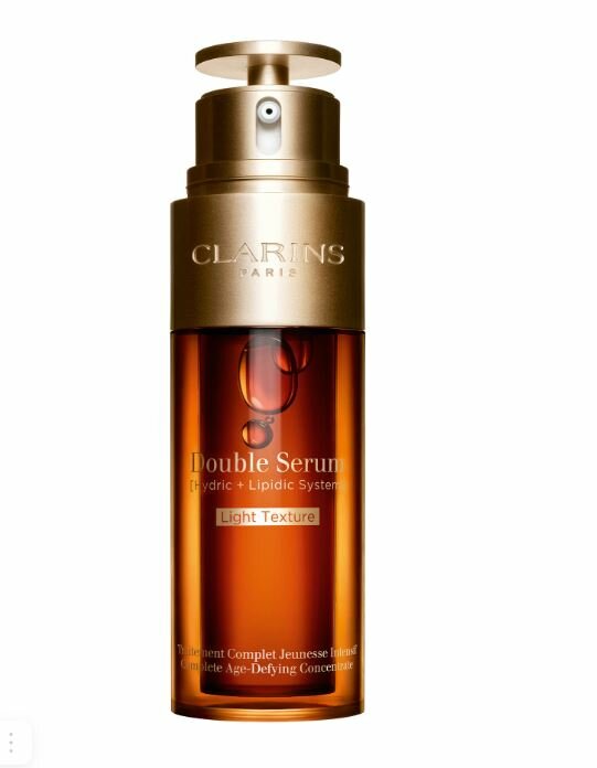 Clarins Double Serum Light Texture Комплексная омолаживающая двойная сыворотка для лица c легкой текстурой, 50 мл