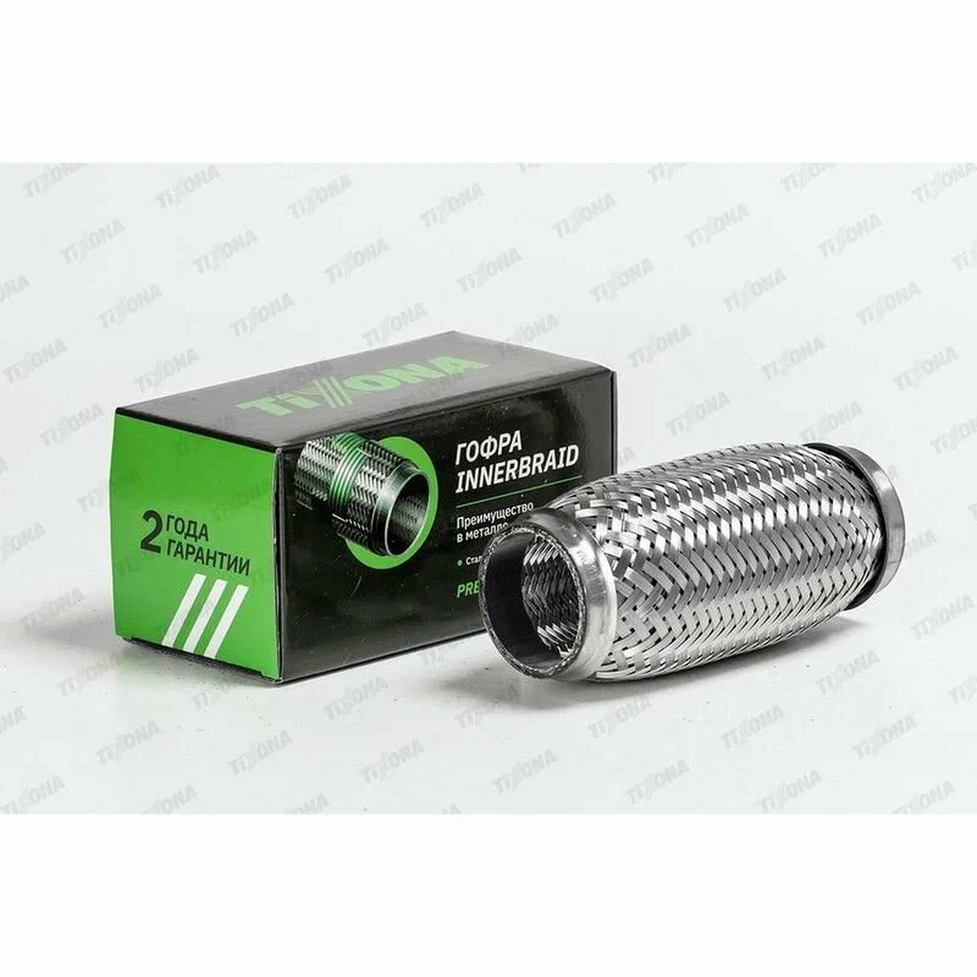 Гофра глушителя Tixona 45150, нержавеющая сталь AISI 304/409, 45мм x 150мм