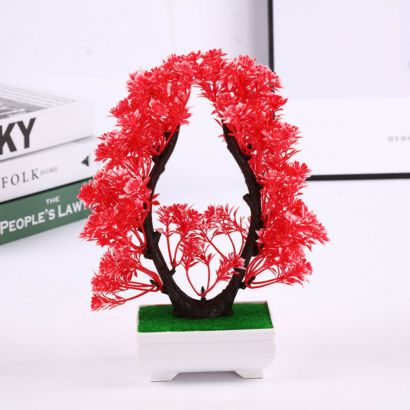 Синтетическая сердцеобразная хризантема зелень с креативным настольным украшением для офиса оранжево-желтая