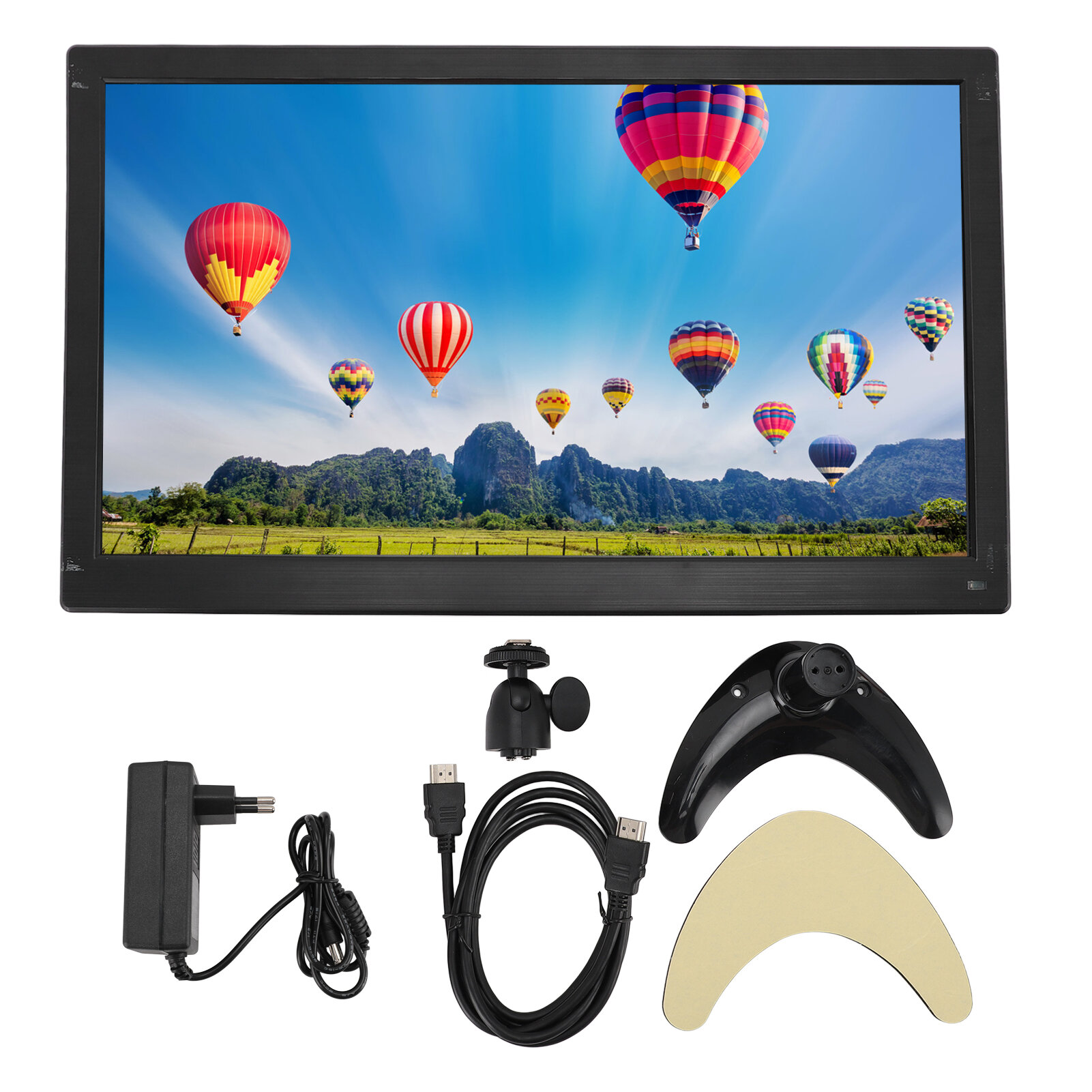 Внешний15,6-дюймовыйэкрансовстроеннымидинамиками, разрешение1920x1080, разъемыBNC, AV, VGA, HD, мультимедийныйинтерфейс, USB, дисплейдляRaspberryPi, ПК, телевизора, игровойконсоли, вилкаевропейскогостандарта, напряжение100–240В.