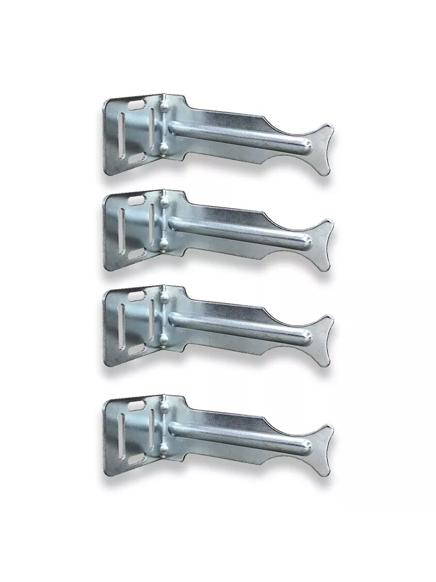 Кронштейн PRM для радиаторов, трехсторонний, сталь, цинк, 4 шт