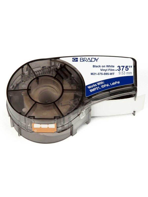Картридж Brady M21-375-595-WT, для принтеров Brady, виниловый, 6.4 м, чёрный/белый
