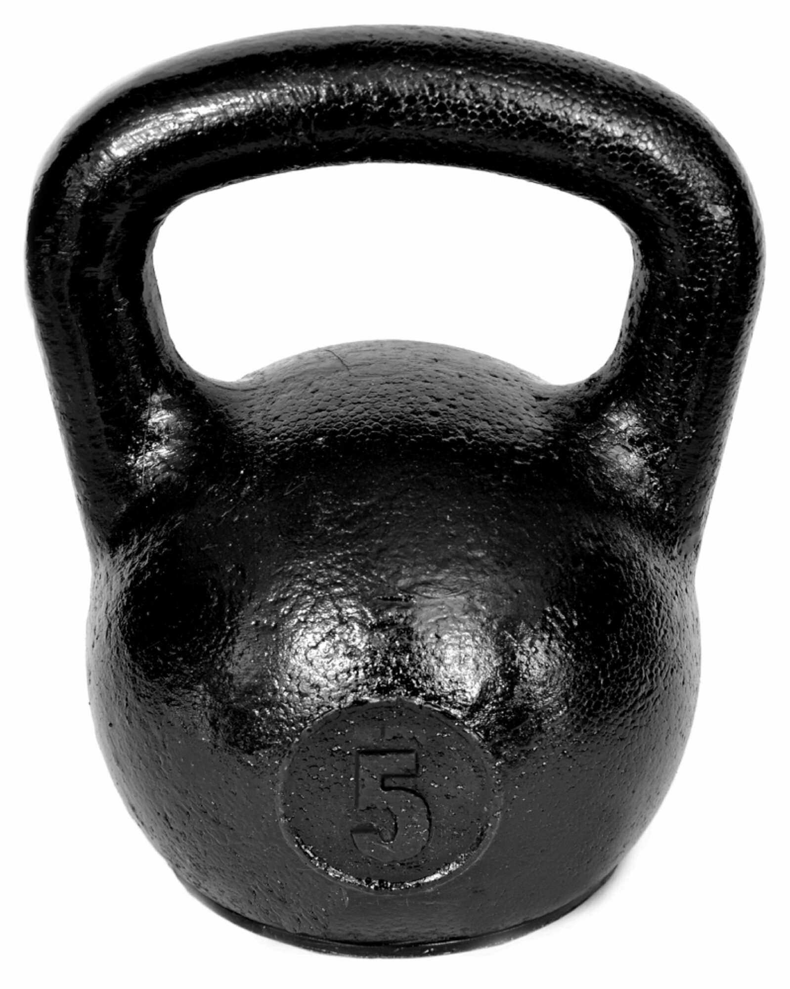 Гиря 5 кг чугунная уральская, одноручная, насыпная, черный Титан