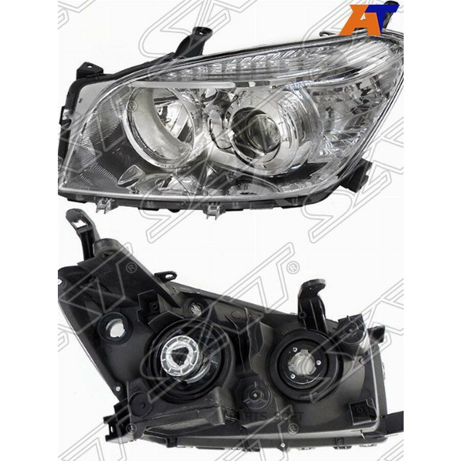 Фара Toyota RAV4 (XA30) 05-08 (Слева/ Галоген/ С электрокорректором) от официального дистрибьютора, SAT, артикул ST21211K5L