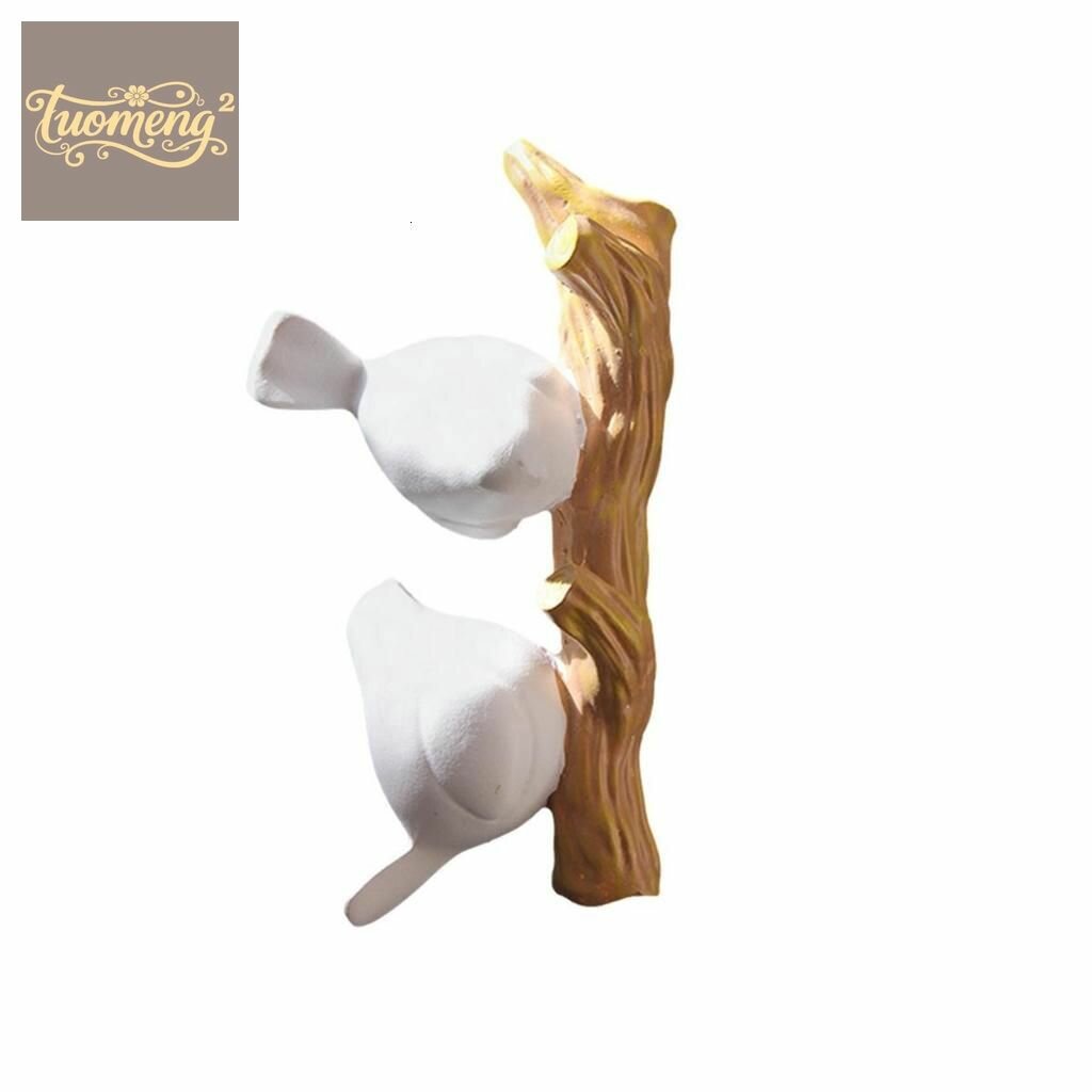 Легко устанавливаемый крючок в форме птицы для ключей и шляп, - две маленькие птички