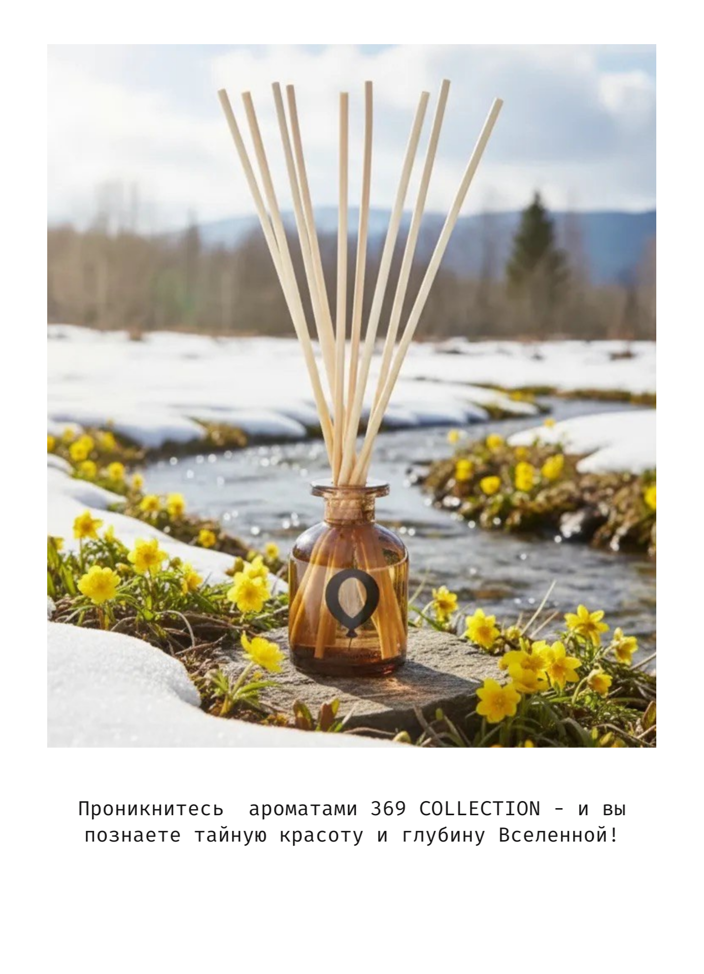 Диффузор ароматический для дома "Весенний янтарь" 369 COLLECTION, с ротанговыми палочками, 100 мл