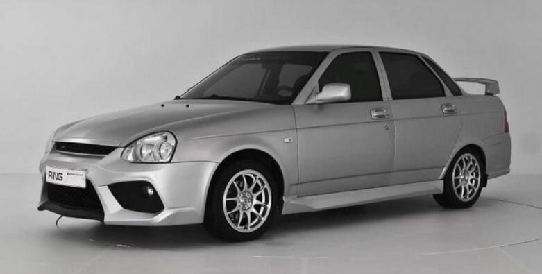 Накладки на пороги Лада Приора Ring-2 неокрашенные