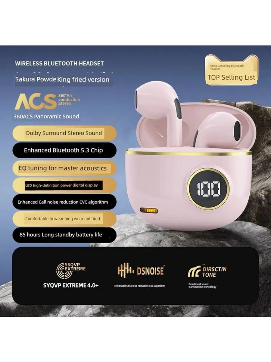 Vivo S16pro наушники-беспроводные, Сакура, Dolby