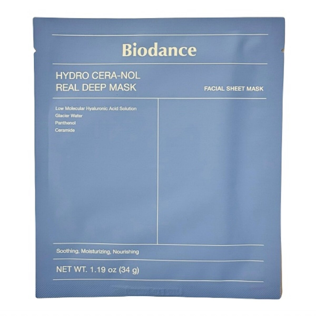 Biodance Увлажняющая гидрогелевая маска (1шт) Hydro Cera-Nol Real Deep Mask