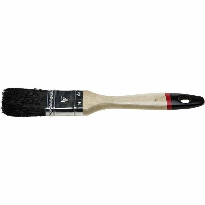 Кисть плоская STAYER "UNIVERSAL-EURO", чёрная натуральная щетина, деревянная ручка, 20мм