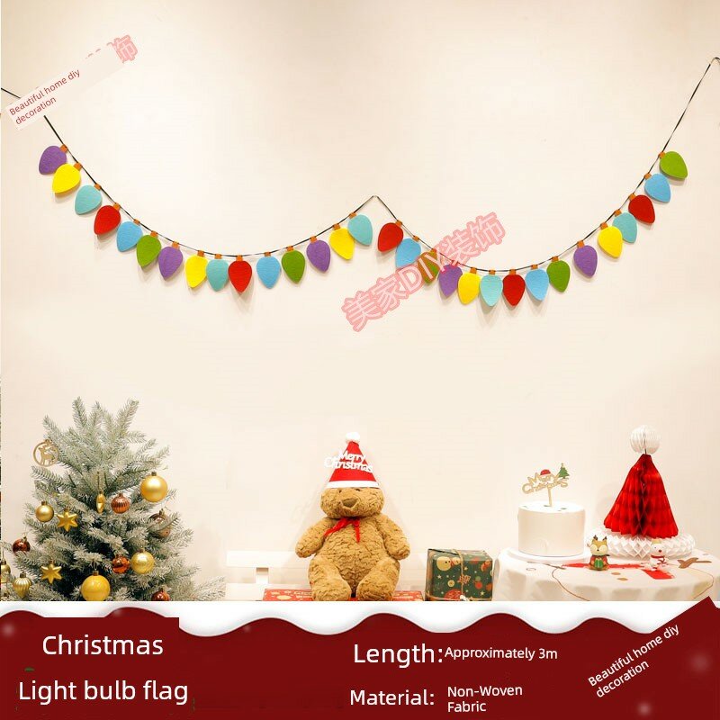 Новогодняя декорация для ювелирного магазина: фотозона, гирлянда, фетровый баннер-елка Рождественский баннер с