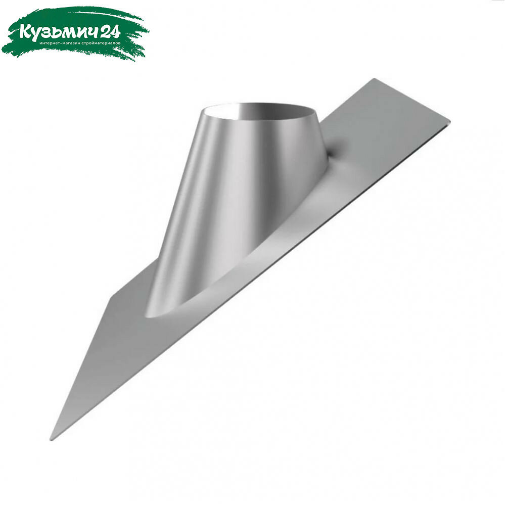 Крышная разделка угловая Ferrum d 200 мм, для дымохода, сталь, 0.5 мм