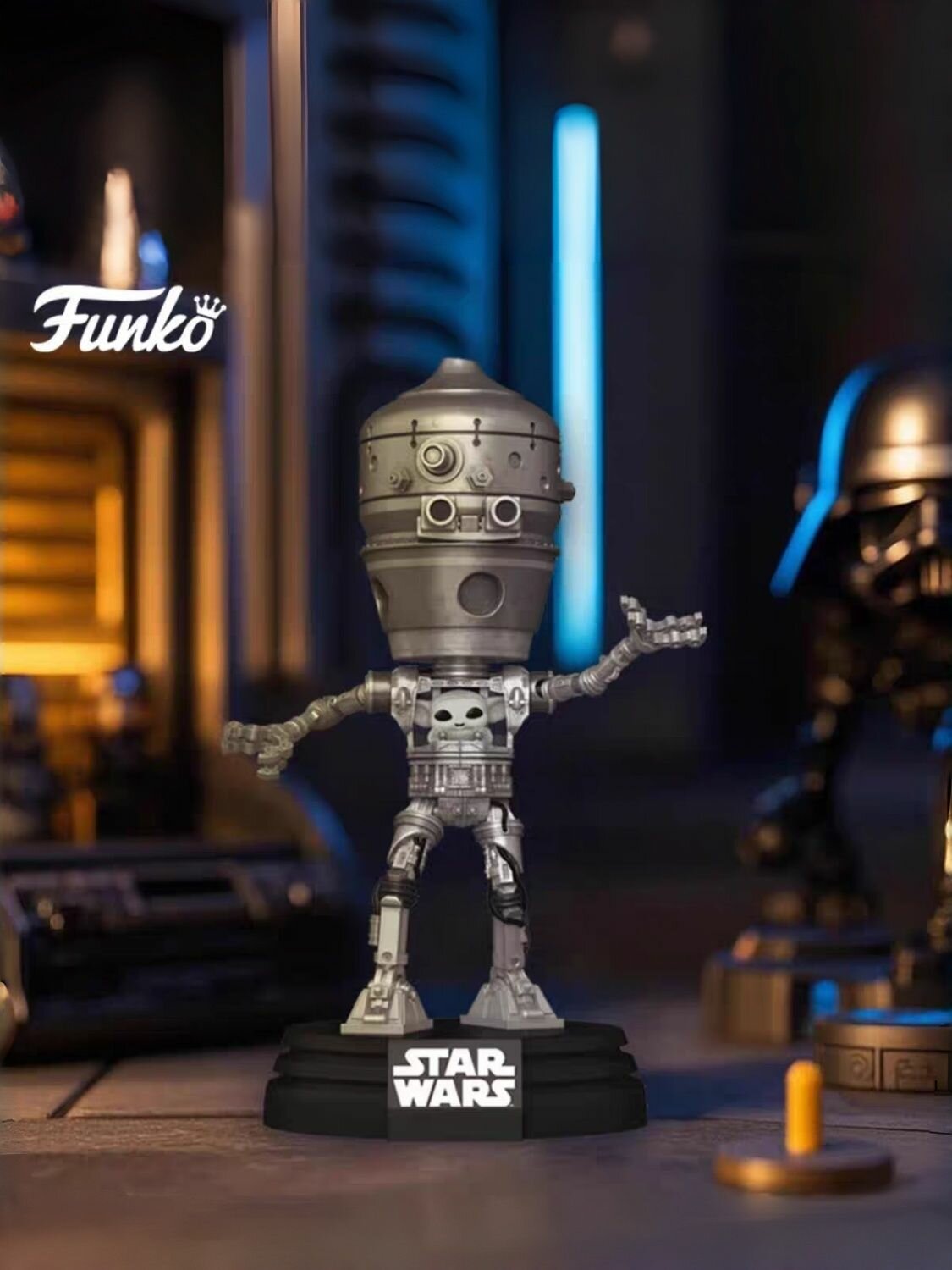 Фигурка Funko Pop Deluxe "Мандалорец", с Грогу, интерактивная, 16 см