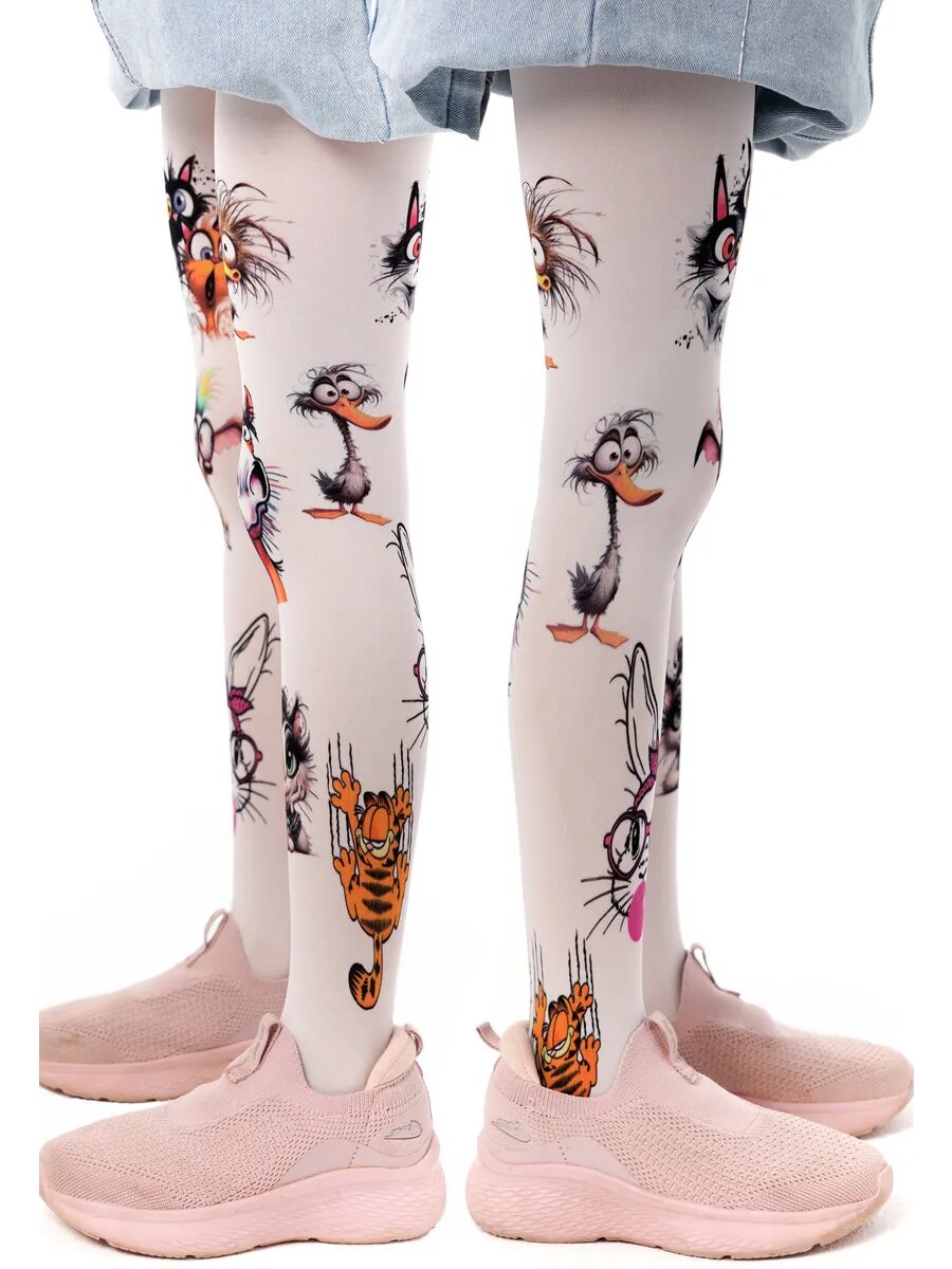 Колготки TTights, 50 den, размер 8-10 лет, синий, черный, бежевый, коричневый, белый — фото 1