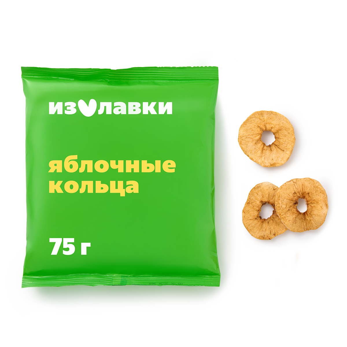 Яблоки сушеные «Из Лавки», без сахара, 75 граммов, 1 упаковка.