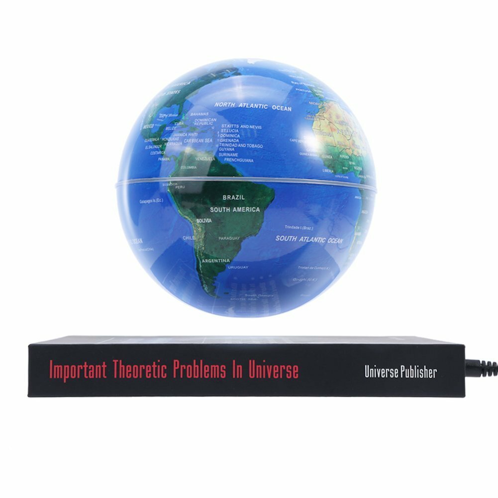 6-дюймовый плавающий глобус с магнитной левитацией, вращающаяся светодиодная земля для учебы в классе и украшения офиса