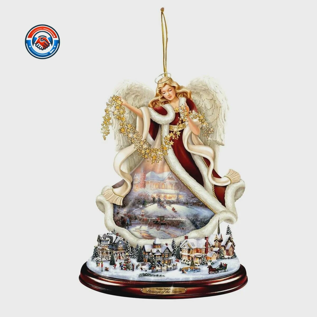 Елочная игрушка ангел для новогодней елки, праздничный ангел хранитель, трогательное украшение на Рождество, милая подвеска ангелочек для домашнего декора