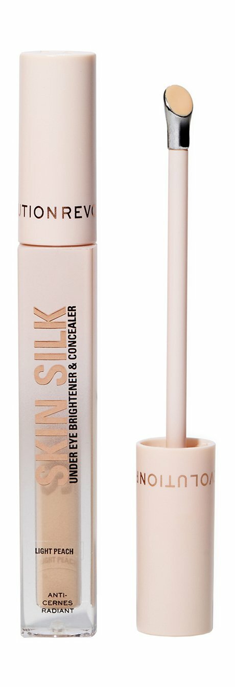 Revolution Makeup Skin Silk Under Eye Brightener Concealer Увлажняющий консилер-сыворотка для зоны вокруг глаз с эффектом естественного сияния | 1 Light Peach 100мл