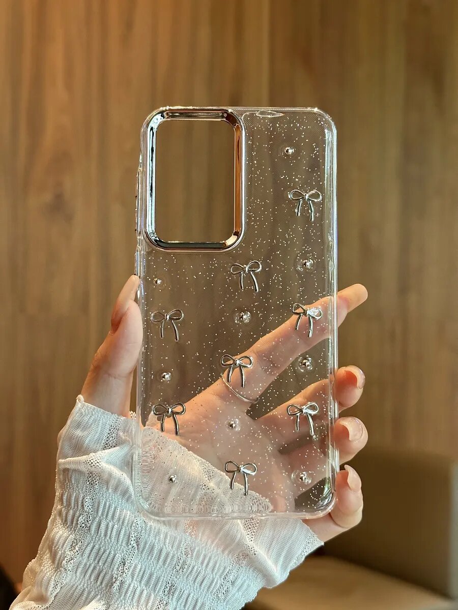 Чехол О'Кейси, для Samsung Galaxy A36, A56, с принтом, прозрачный, серебристый