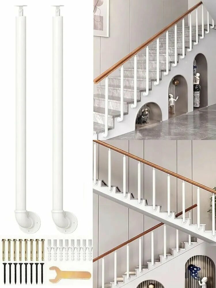 Металлические лестничные столбы, высота 650-1100 мм, лестничные перила кованые столбы, 2 шт, подходят для жилых домов, вилл, мансард (внутренних/наружных) Настраиваемый