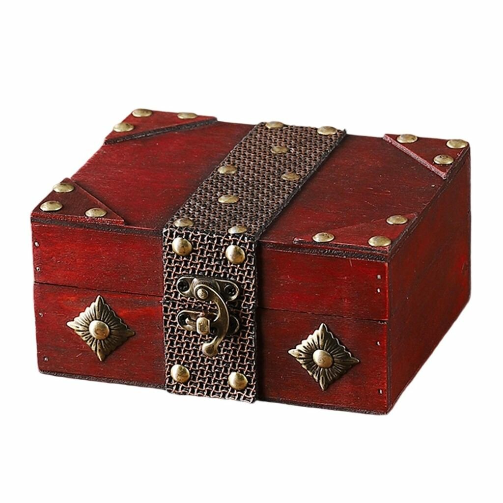 Настольная коробка для хранения ретро-ремней-красный