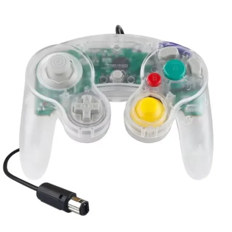 Проводной геймпад JeanAnte для Nintendo GameCube Transparent clear