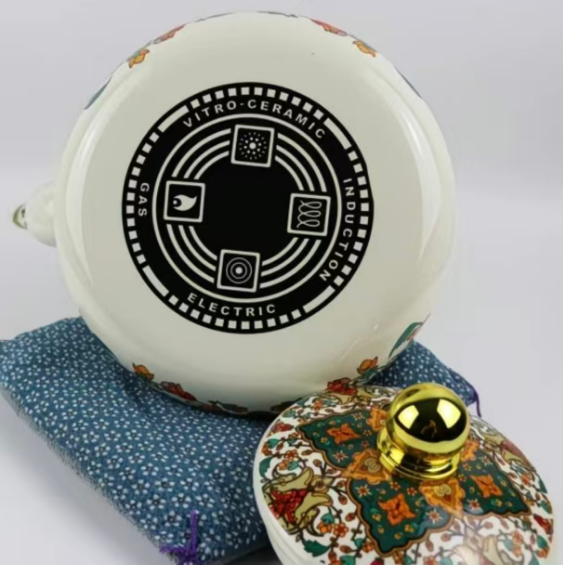 Чайник "Kettle", 2.5 л，Керамический чайник, русские цветы，Природный газ, электрическая печь доступна — фото 1
