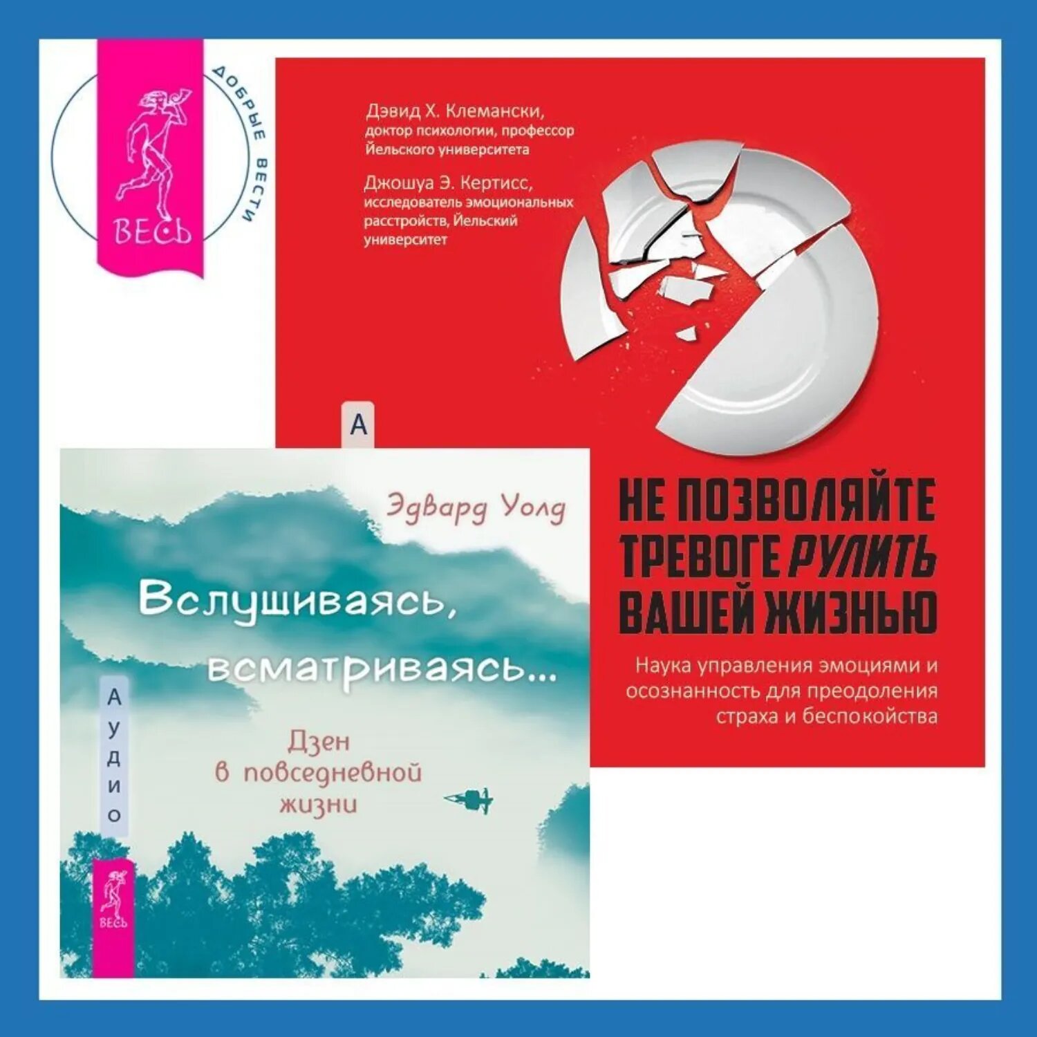 Вслушиваясь, всматриваясь… Дзен в повседневной жизни + Не позволяйте тревоге рулить вашей жизнью. Наука управления эмоциями [Аудиокнига]