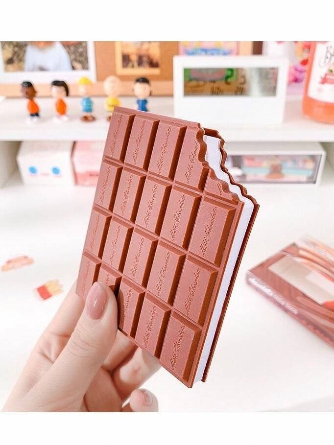 Печенье милое, блокнот в форме шоколада