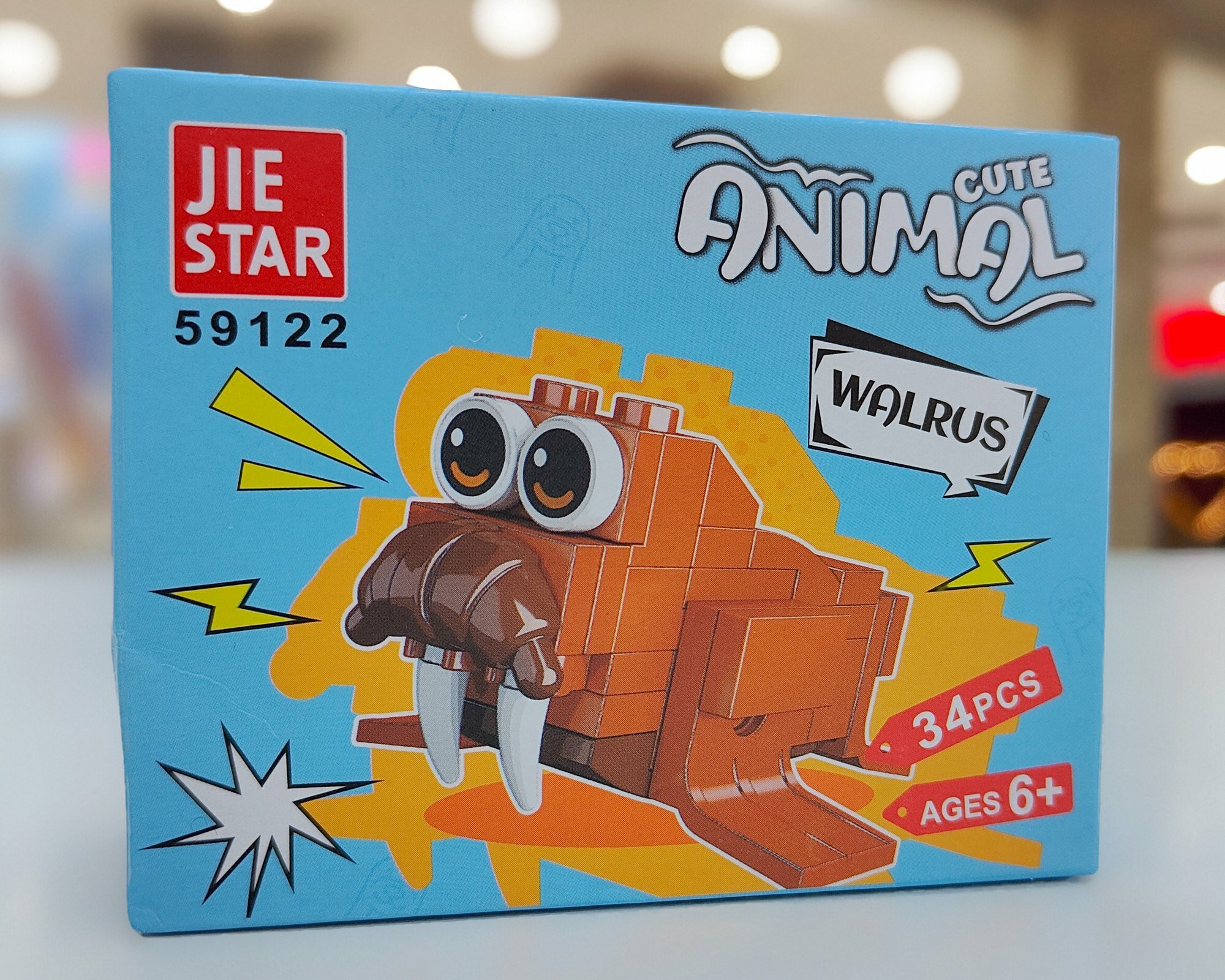 Конструктор JIE STAR Милые животные: моржик 59122, 34 детали