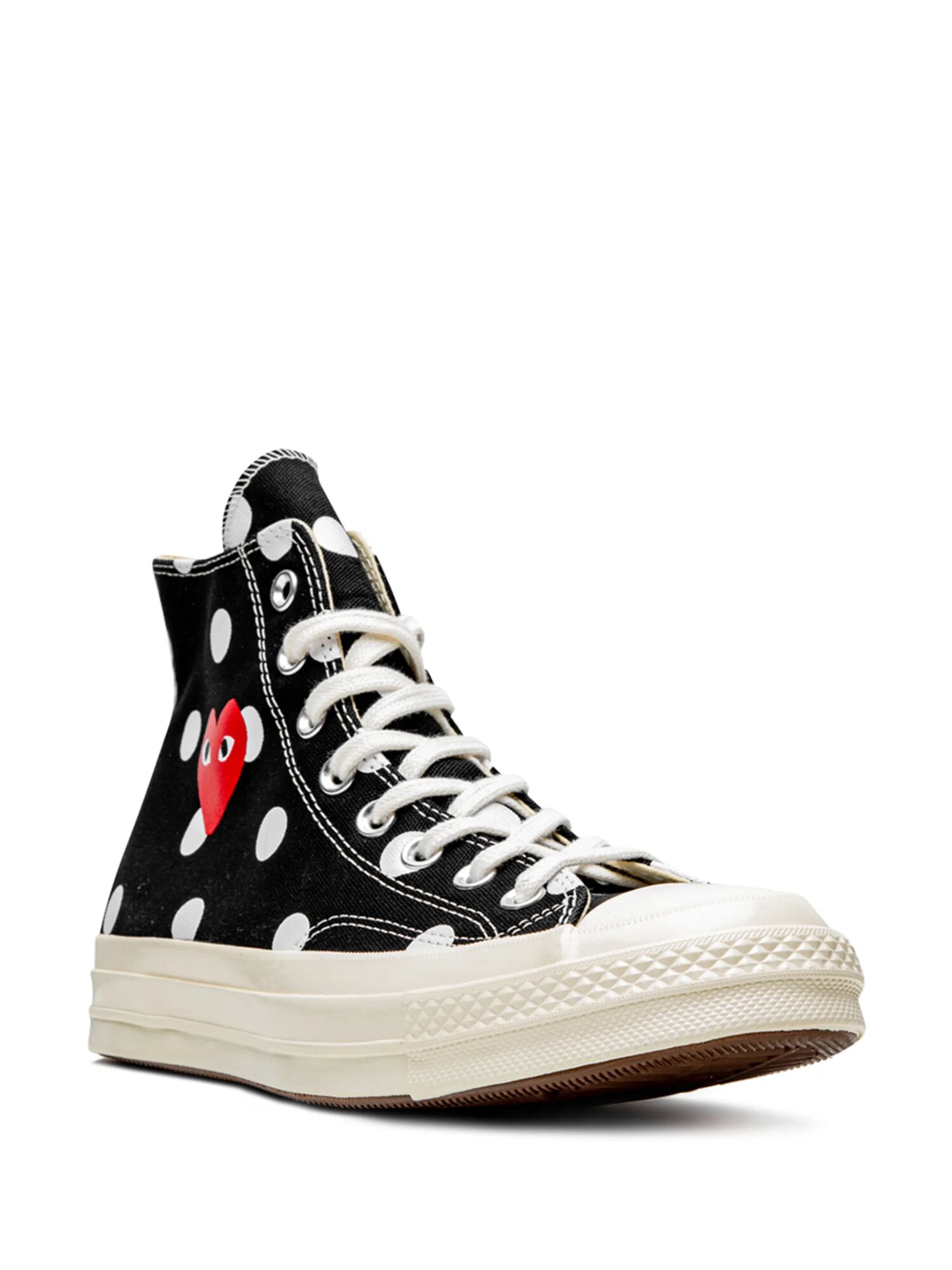 Кроссовки Comme des Garcons PLAY x Comme des Garcons Play Chuck 70 High, размер 8 US, чёрный — фото 1