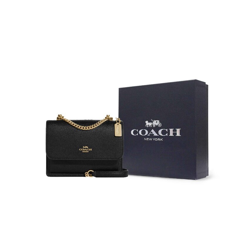 Сумка Coach, фактура матовая, черный — фото 1