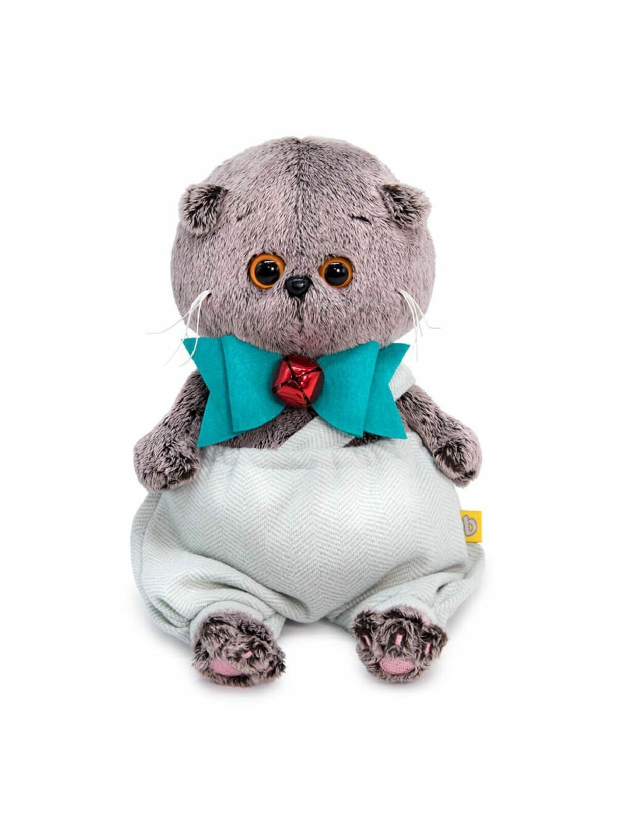 Мягкая игрушка Басик BABY в шортиках и банте с колок 20 см