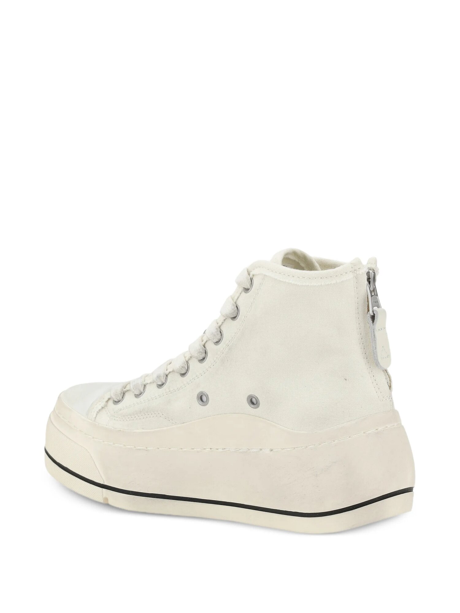 Кроссовки R13 Back-zip high-top sneakers, размер 8, white — фото 1