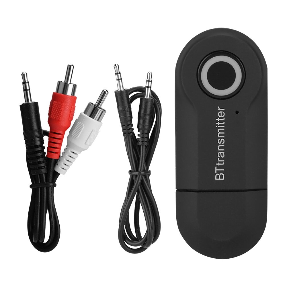 Беспроводной Bluetooth-передатчик, стереофонический аудиоадаптер для телевизора, телефона и ПК (черный)