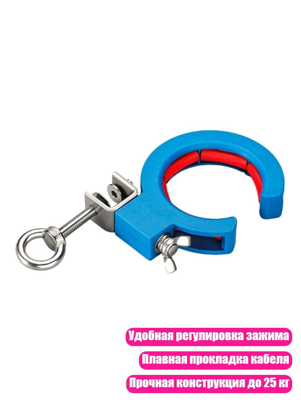 Роликовый направляющий блок с регулируемым зажимом, Синий 1 упаковка