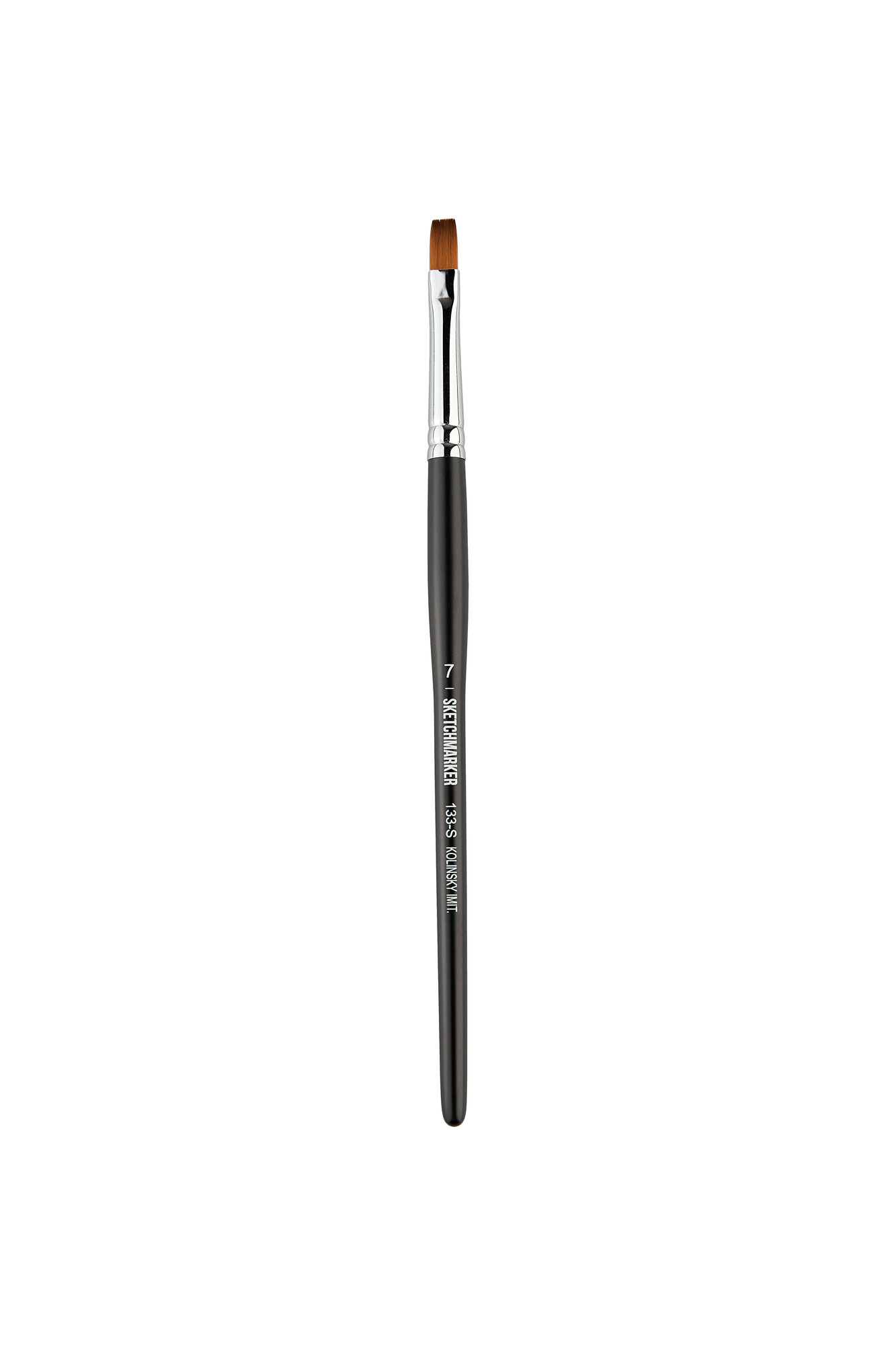 Кисть Sketchmarker Серия 133 синтетика под колонок плоская ручка короткая №7
