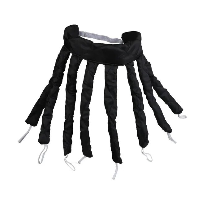 Бигуди мягкие "Octopus", хлопок, черные, для крупных локонов, фиксатор на резинке