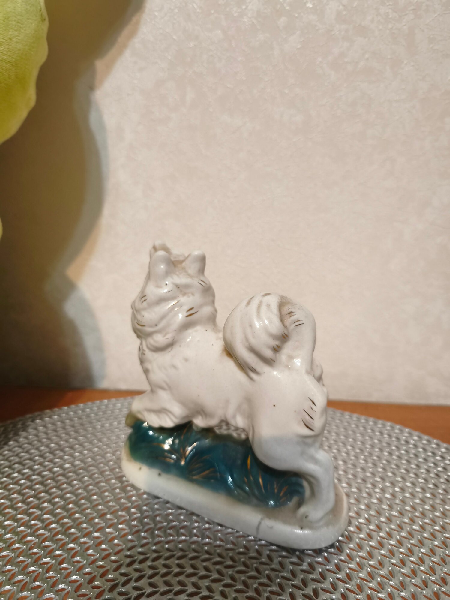 Винтажная статуэтка "Лайка", Гжель, СССР, 1950