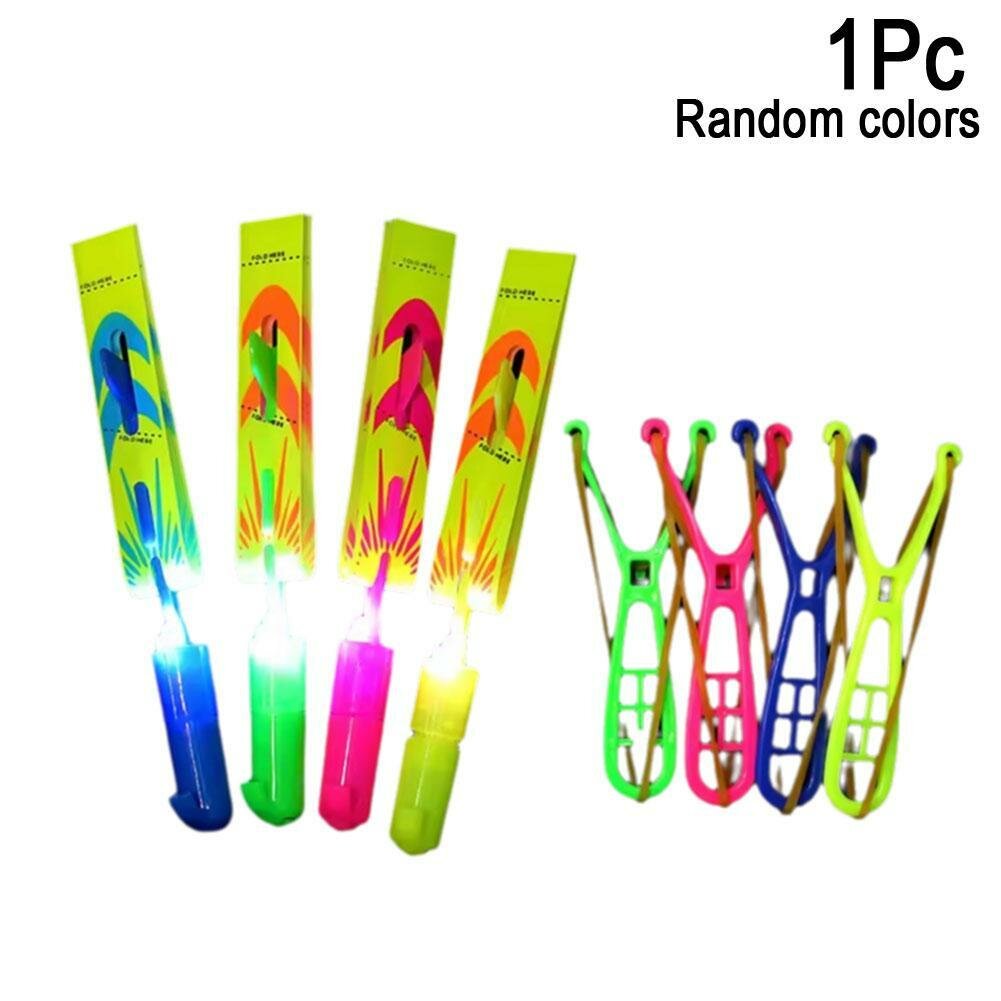 1шт. светящиеся рогатки с вертолетами - случайные цвета, детские игрушки для активного отдыха, идеальный подарок для детей