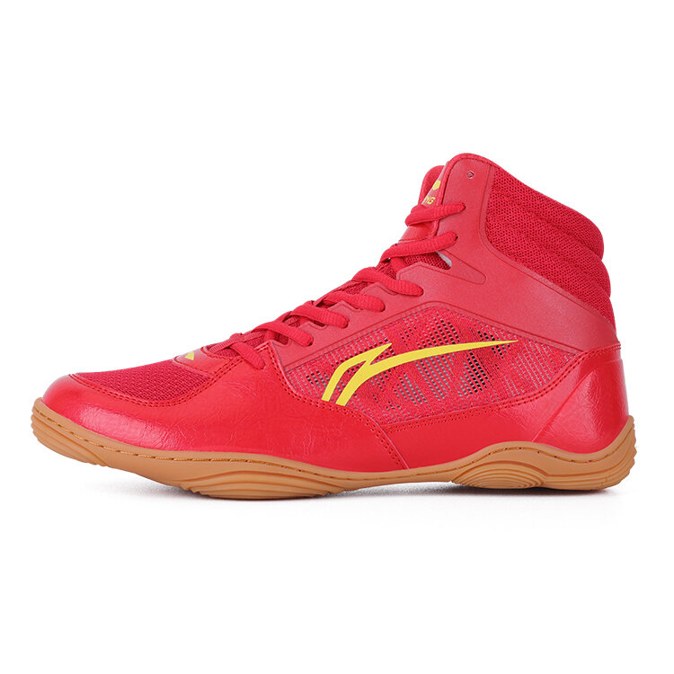 Тренировочные ботинки унисекс Li-Ning Cushioning Slip Resistant Coverage Mid top, красные 41 EU